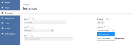 Create Instance – Workday – FXLoader