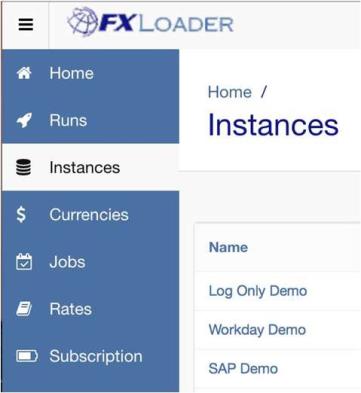Create Instance – Oracle ERP Cloud – FXLoader